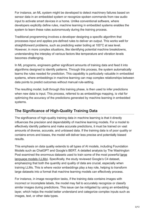 What are Embedding in Machine Learning.pdf | Artificial Intelligence | Technology & Computing