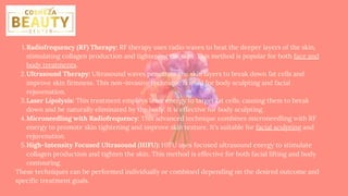 What Are Face and Body Sculpting Treatments, and How Do They Work | PDF