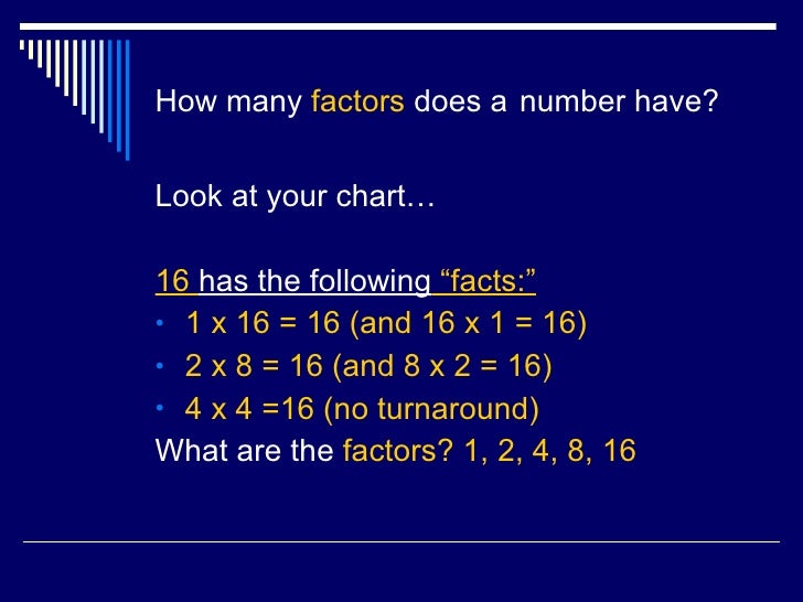 What Are Factors What Are Factors