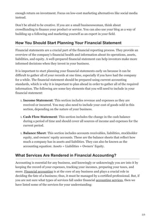 What are Financial Accounting Services and What services are rendered ...