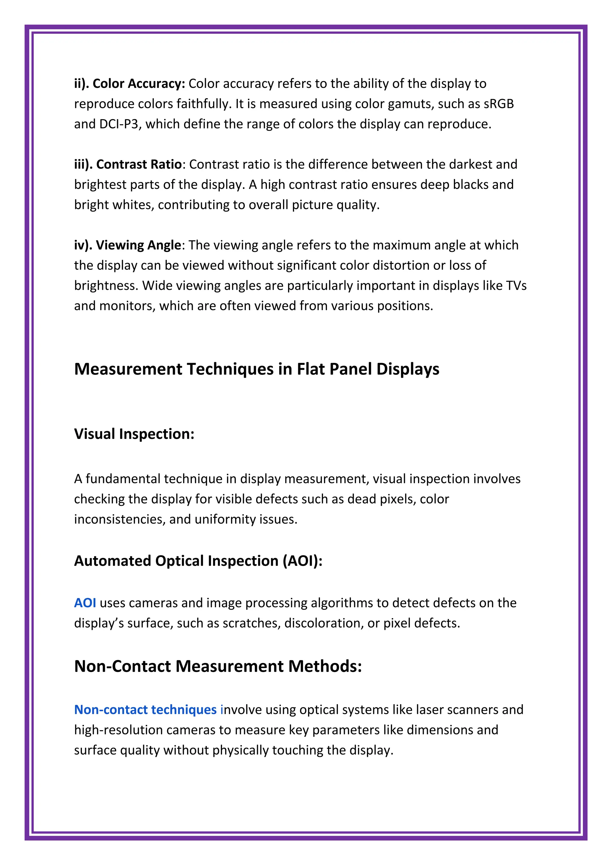 What are Flat Panel Displays Types, Components and Measurement - VIEW.pdf