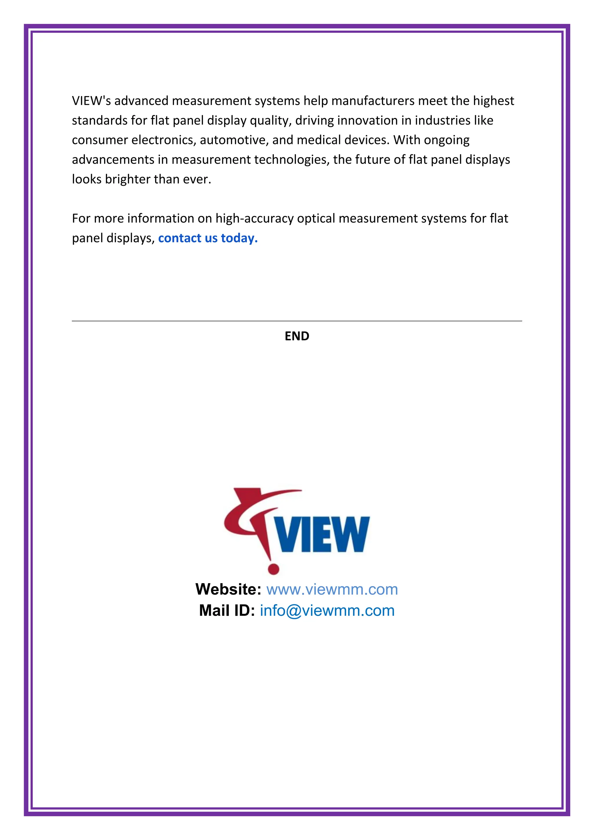 What are Flat Panel Displays Types, Components and Measurement - VIEW.pdf