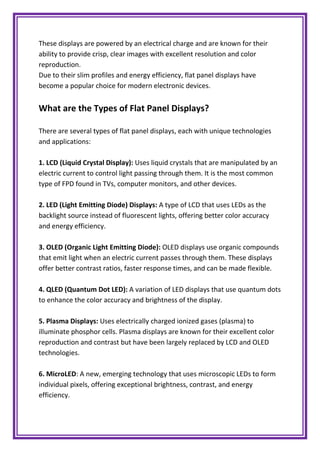 What are Flat Panel Displays Types, Components and Measurement - VIEW.pdf