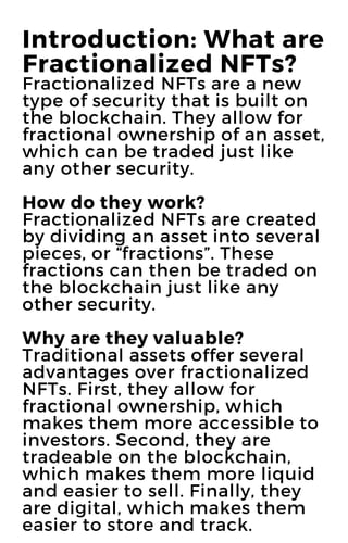 What are fractionalized NFTs and how do they work.pdf | Business ...