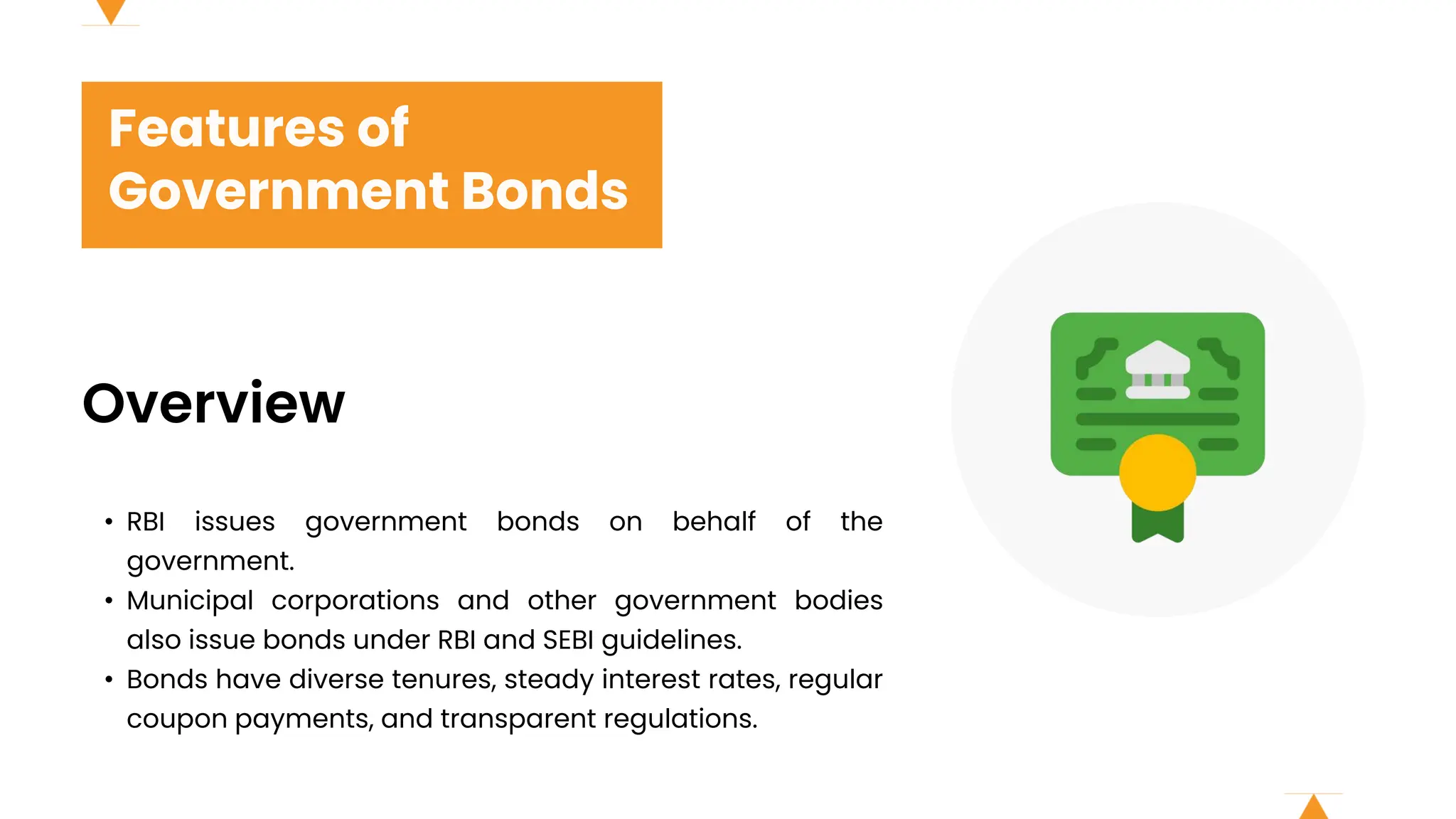 What are Government Bonds Features and Benefits of Government Bonds | PPTX