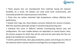 WHAT ARE HEAVY-DUTY INDUSTRIAL PROCESS FANS? | PPT