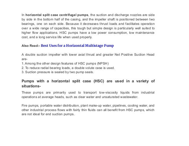 What Are Horizontal Split Pumps and Their Applications? | PDF
