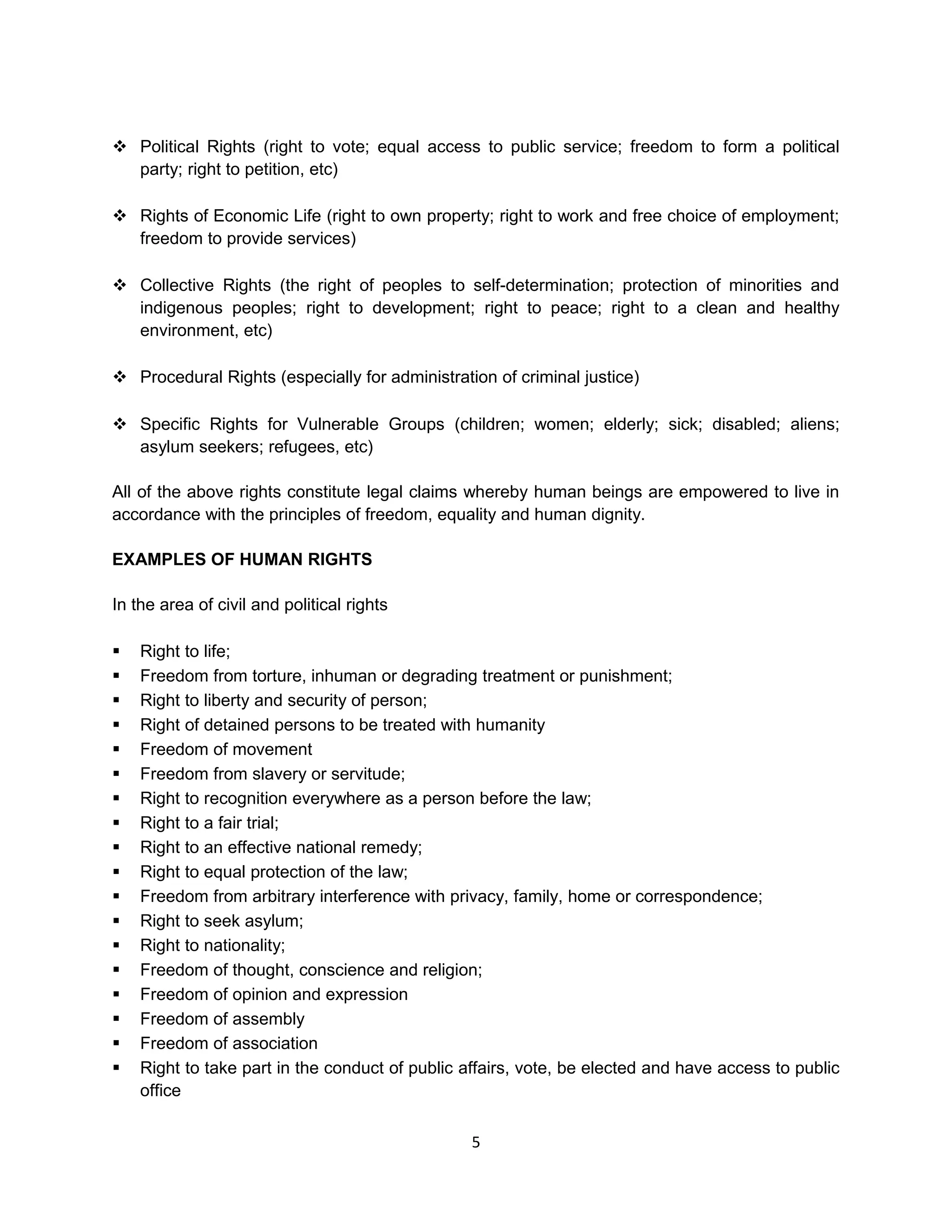 What are human rights | PDF