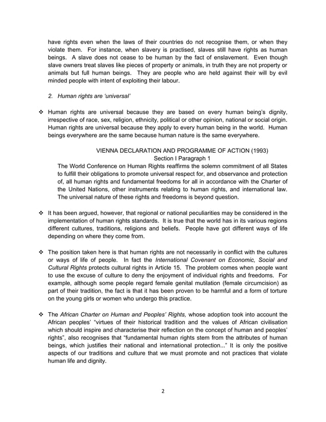 What are human rights | DOC