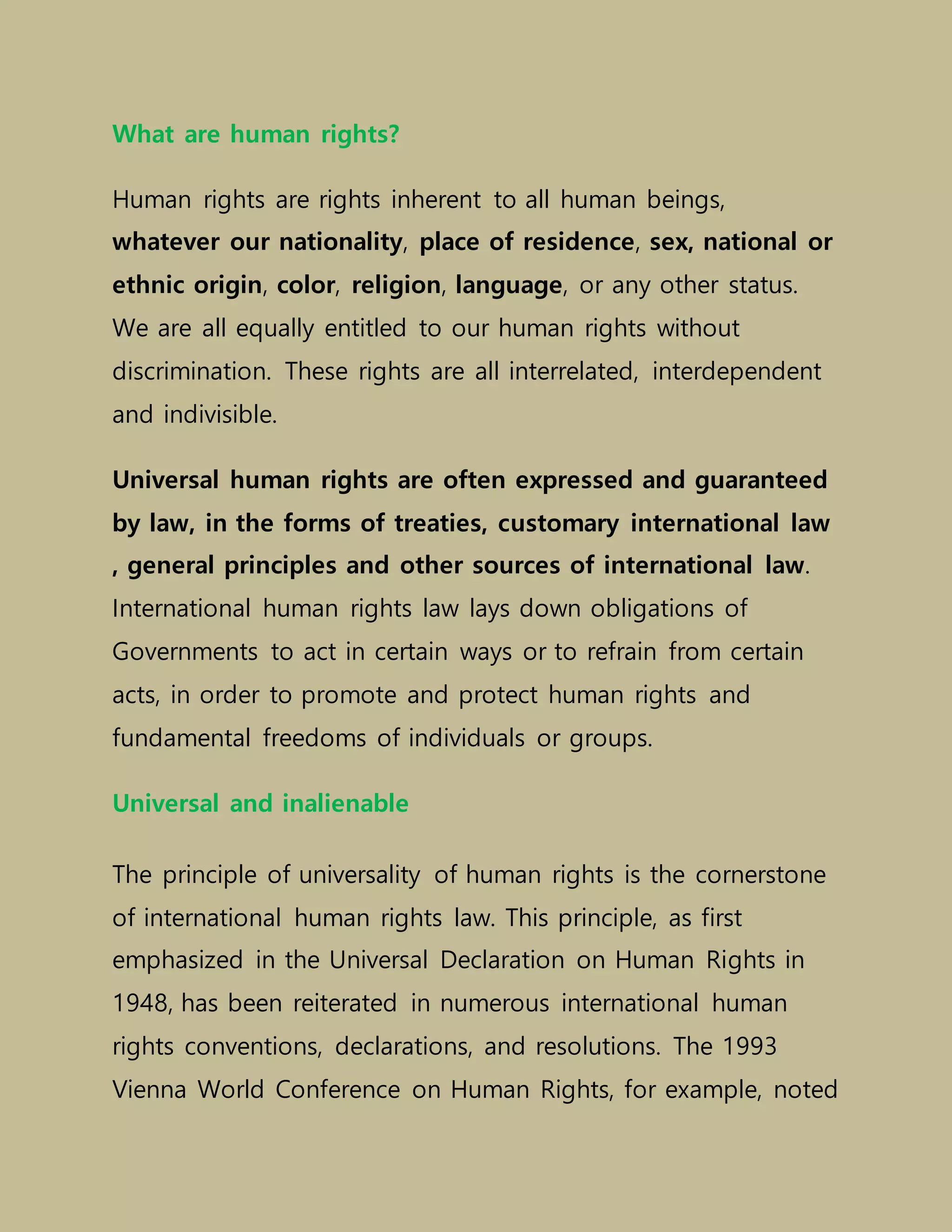 what is Human rights ? | PDF