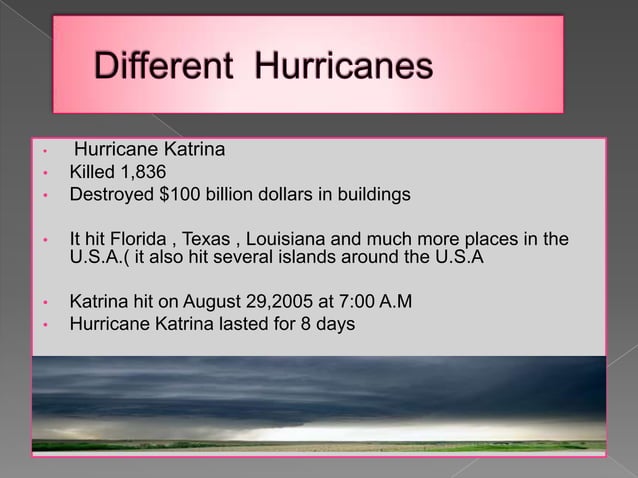 What Are Hurricanes | PPT