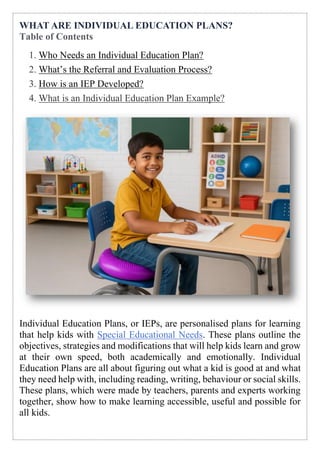 What are Individual Education Plans for preschool | PDF