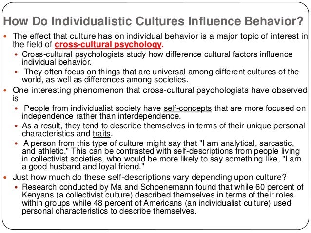 Individualistic Cultures
