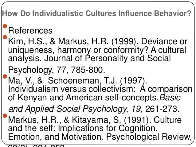 Individualistic Cultures