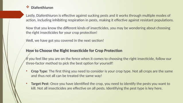 What are insecticides? Understanding its Role in Agriculture | PPT