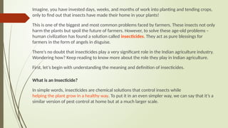 What are insecticides? Understanding its Role in Agriculture | PPT