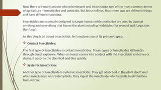 What are insecticides? Understanding its Role in Agriculture | PPT