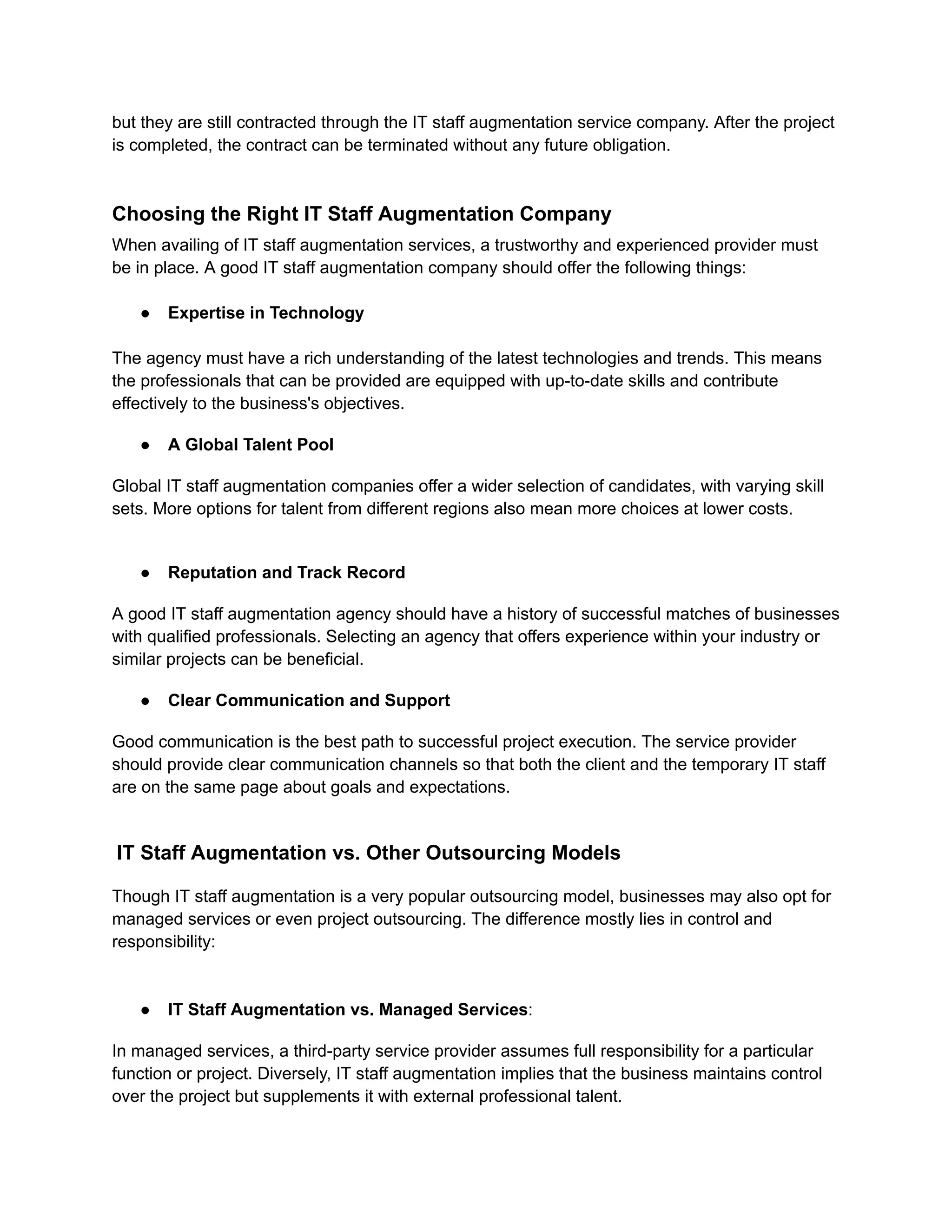What Are IT Staff Augmentation Services? A Complete Guide | PDF