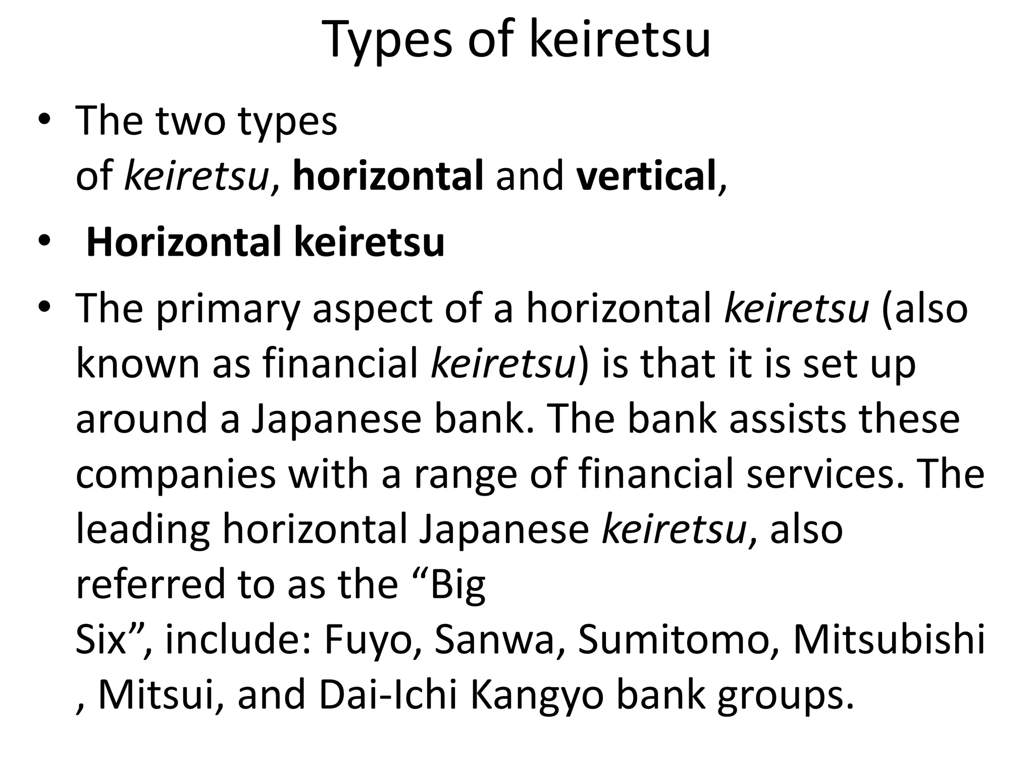 What are keiretsu | PPTX