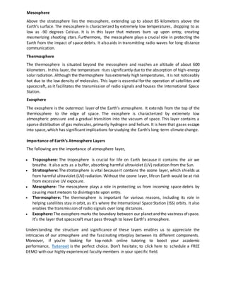 What are the Layers of the Atmosphere and Structure of Atmosphere? | PDF