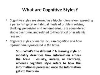 What are learning styles | PPT