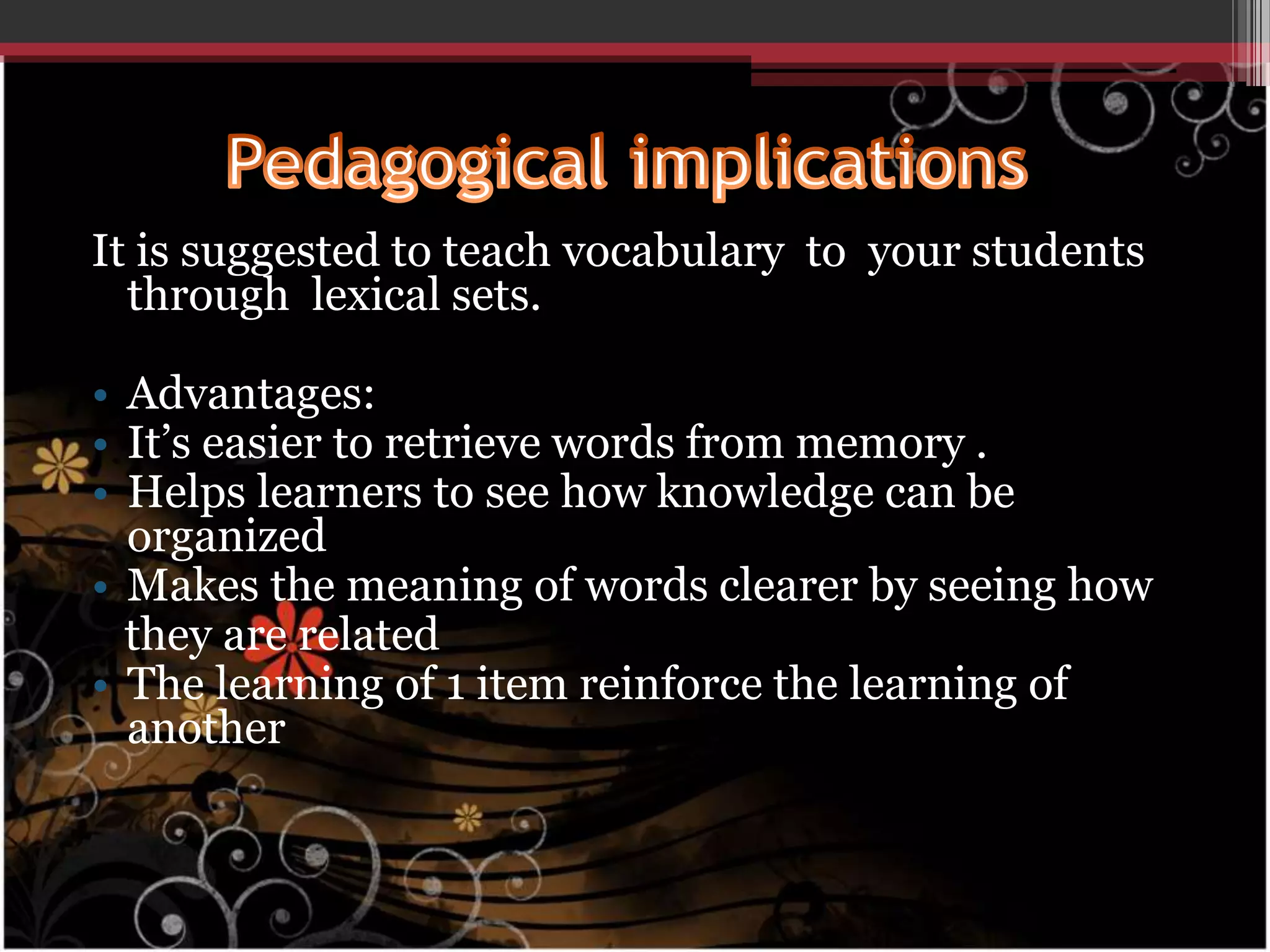 What are lexical sets | PPTX