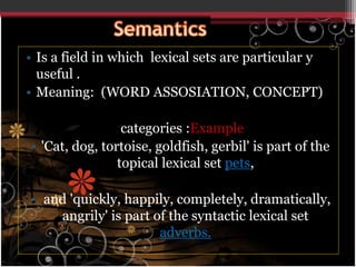 What are lexical sets | PPTX