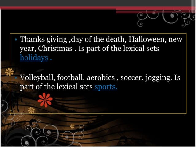 What are lexical sets | PPTX