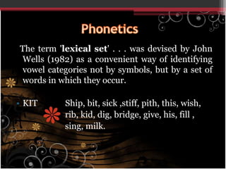 What are lexical sets | PPTX