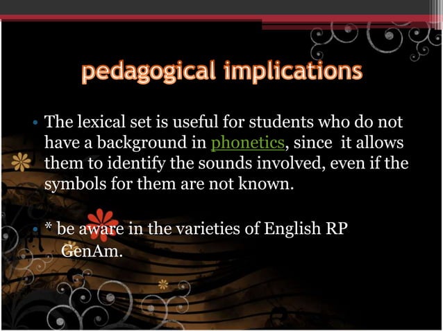 What are lexical sets | PPTX