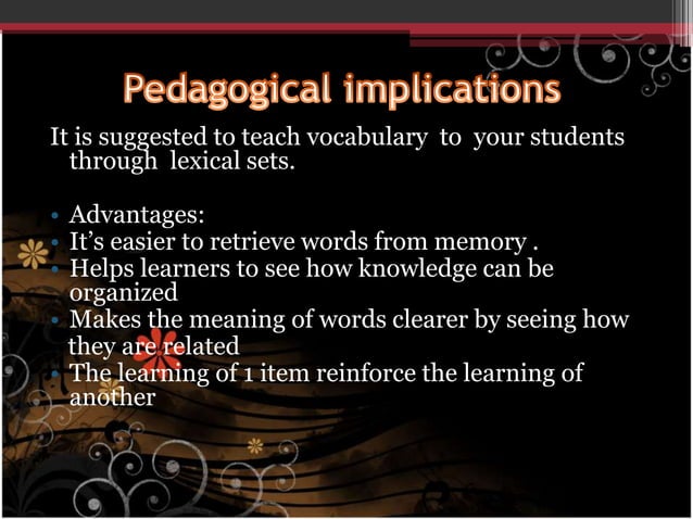 What are lexical sets | PPTX