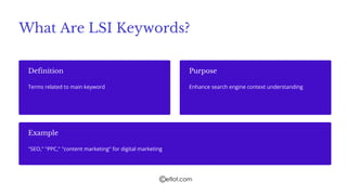 What Are LSI Keywords |Eflot | PPT