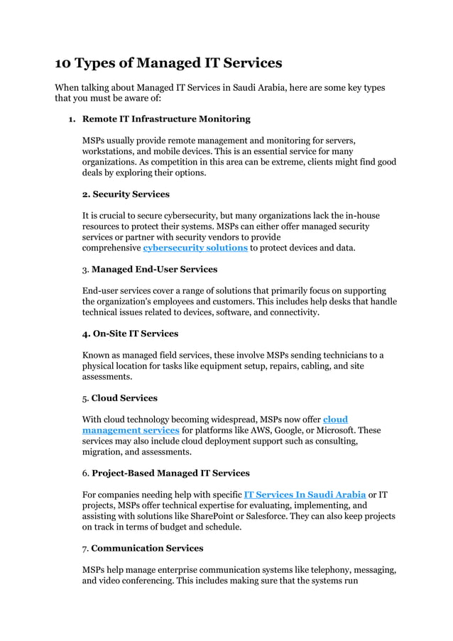 What Are Managed IT Services? Meaning, Types, Benefits, and Challenges ...