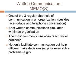 What are memos | PPTX
