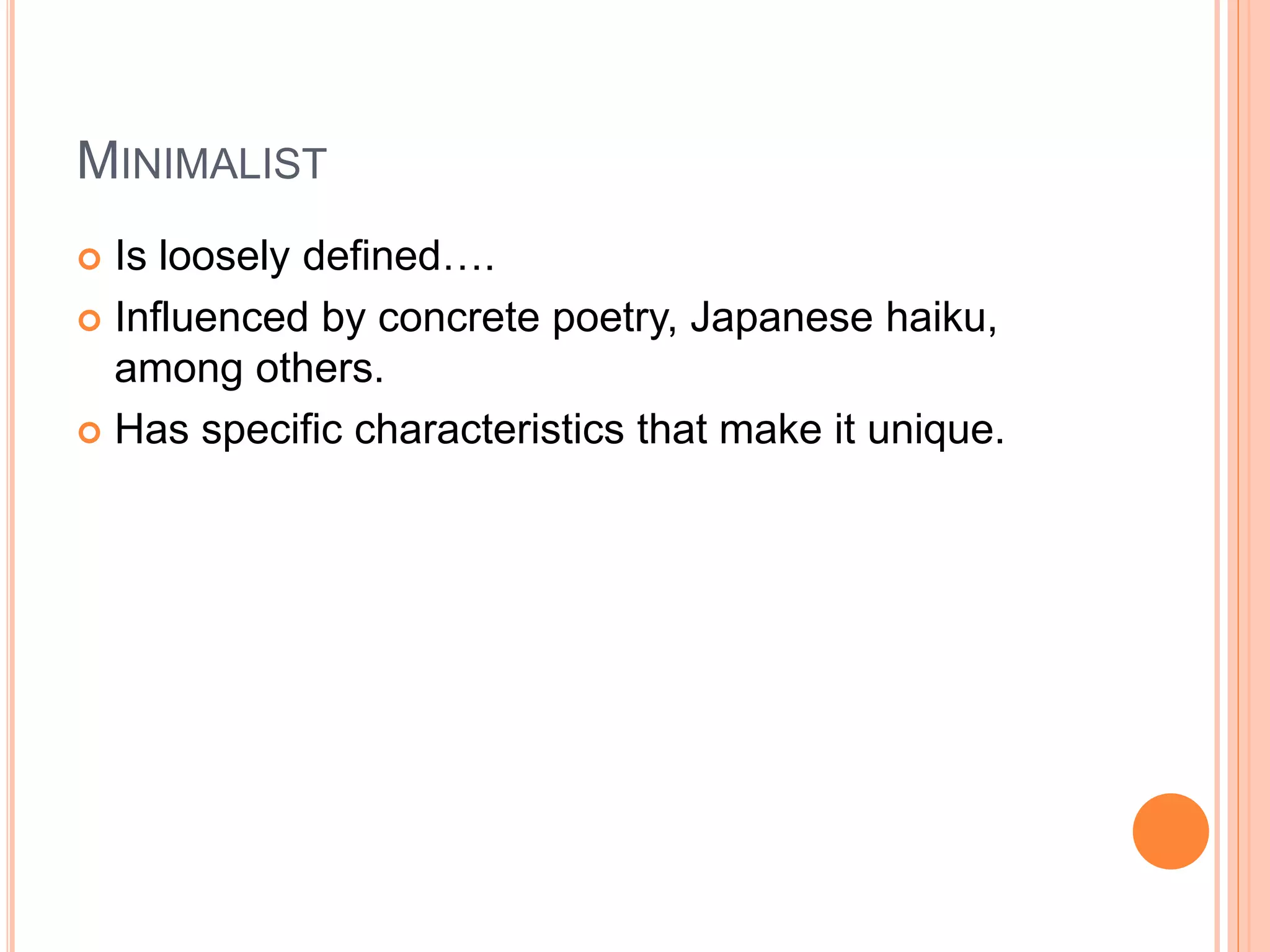What are minimalist poems (1) | PPTX