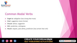 What are modals How to use Modal verbs By Bookalooza | PPT