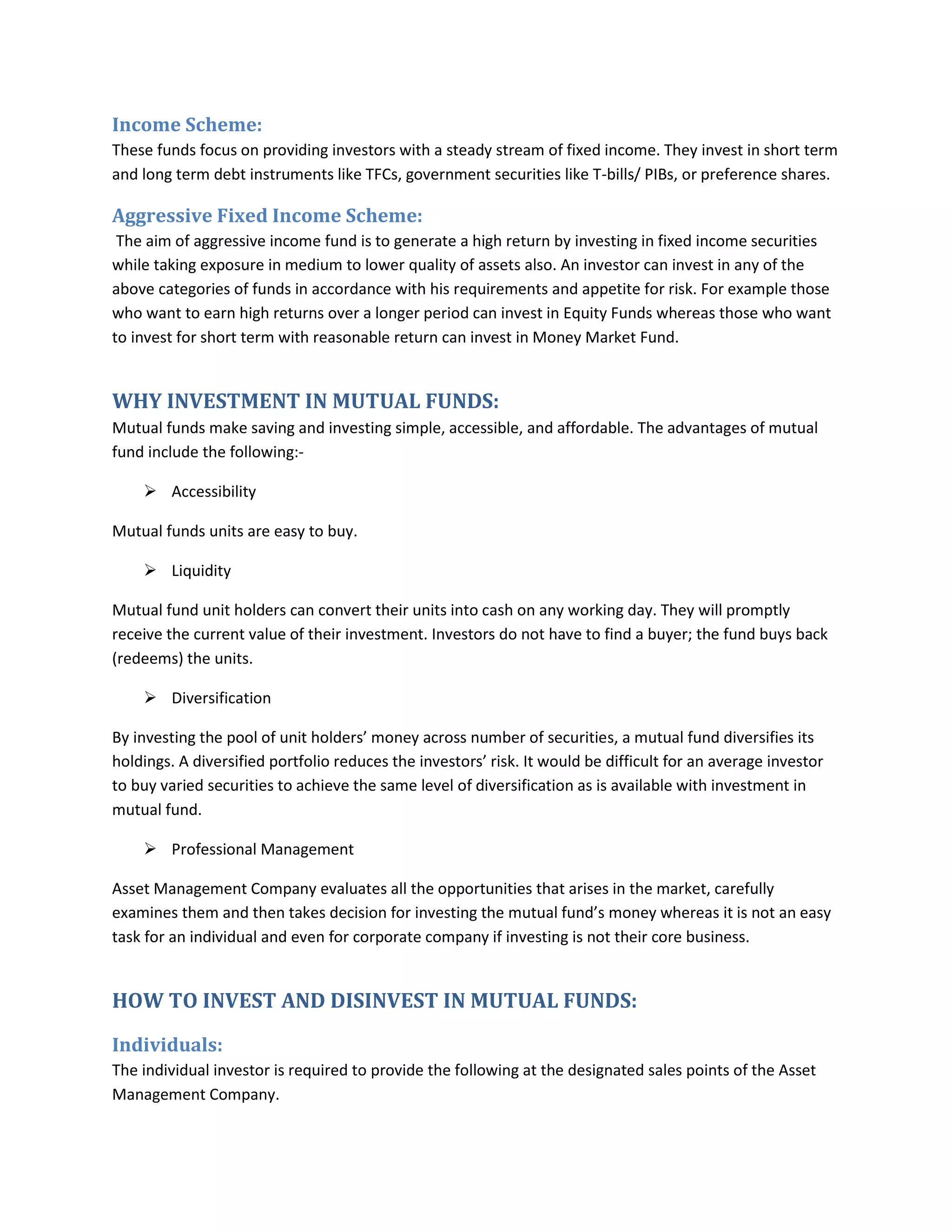 What are mutual funds | DOCX