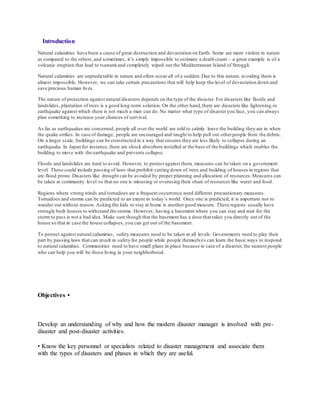 Project on natural calamities | DOCX