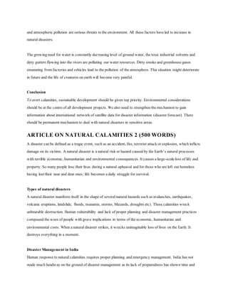 Project on natural calamities | DOCX