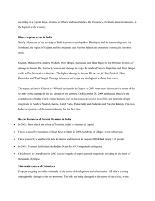 Project on natural calamities | DOCX