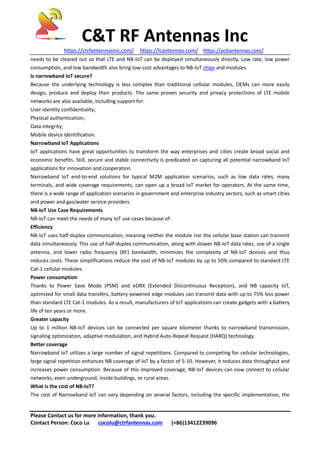 What Are NB-IoT Technology And Its Features.pdf