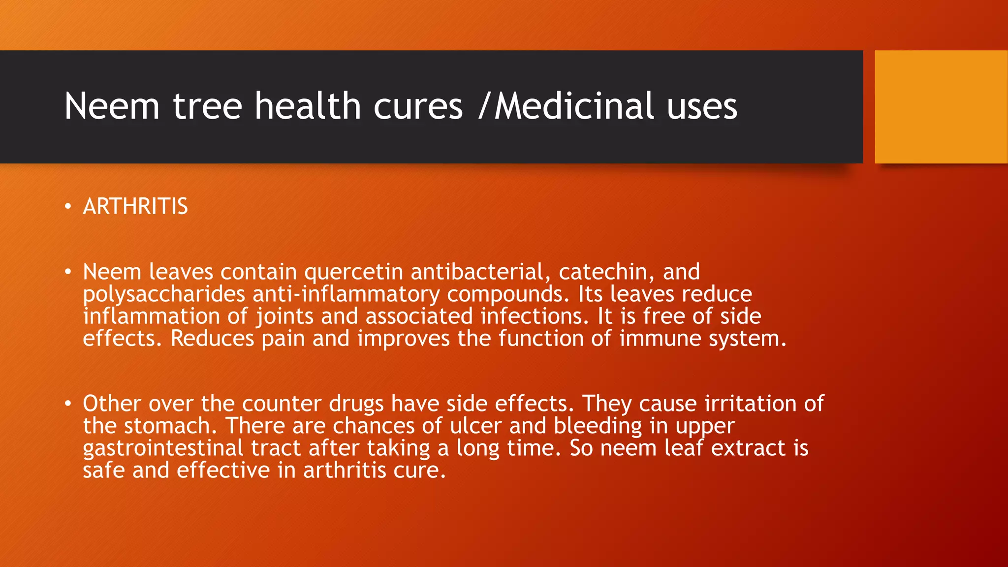 What are neem tree health benefits and uses | PPTX