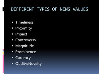 What are news values | PPTX