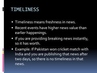 What are news values | PPTX