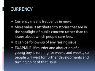 What are news values | PPTX