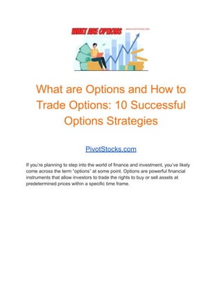 What are Options and How to Trade Options 10 Successful Options ...