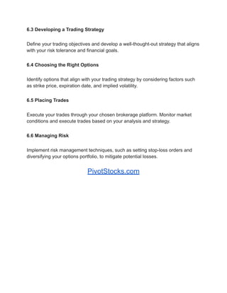 What are Options and How to Trade Options 10 Successful Options ...