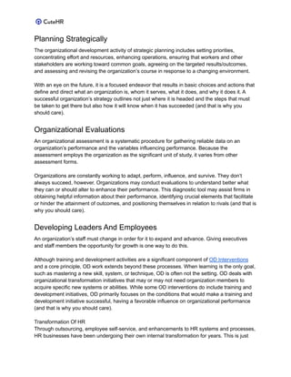 What Are Organization Development Interventions, Why Do They Matter ...