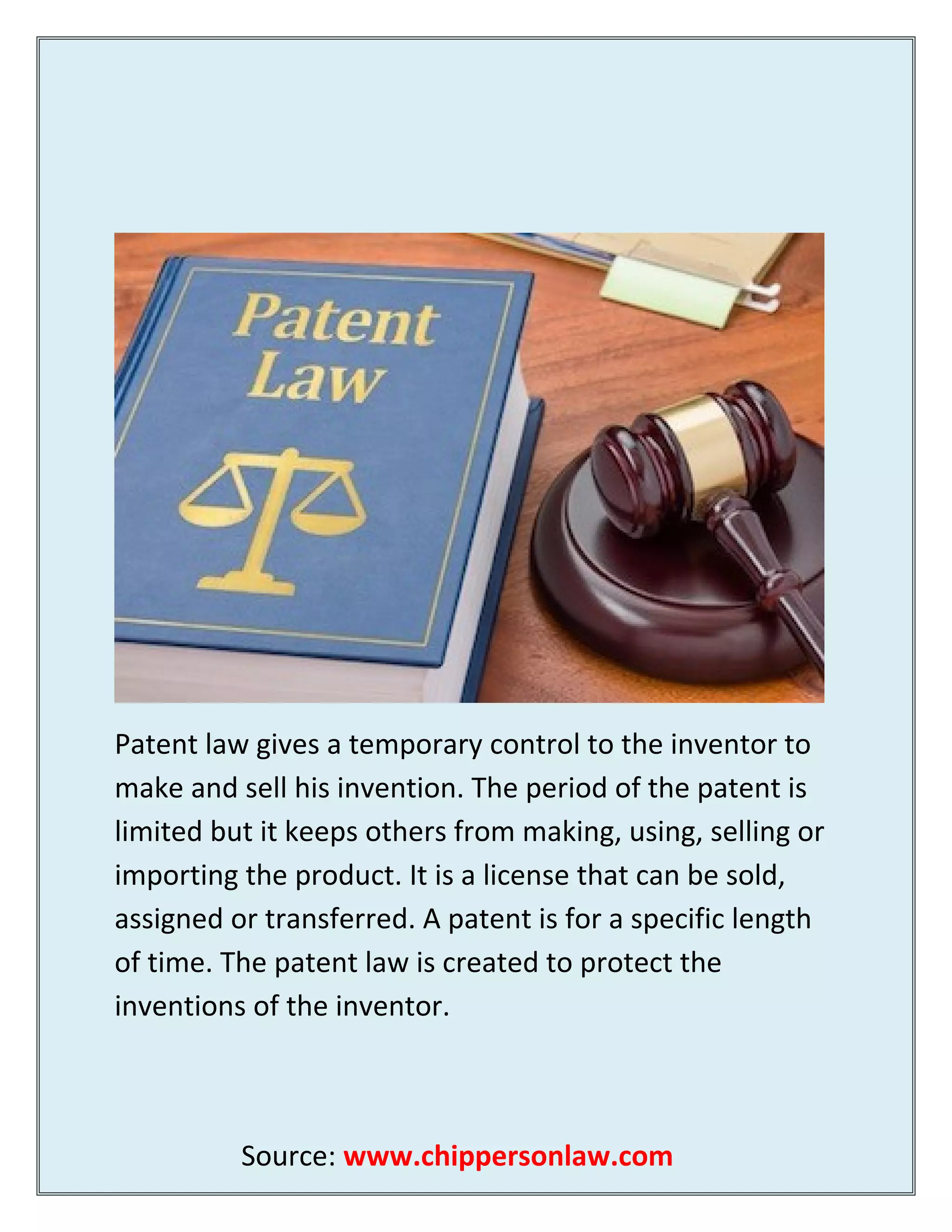What are patent laws | DOC | Legal Services Industry | Industries