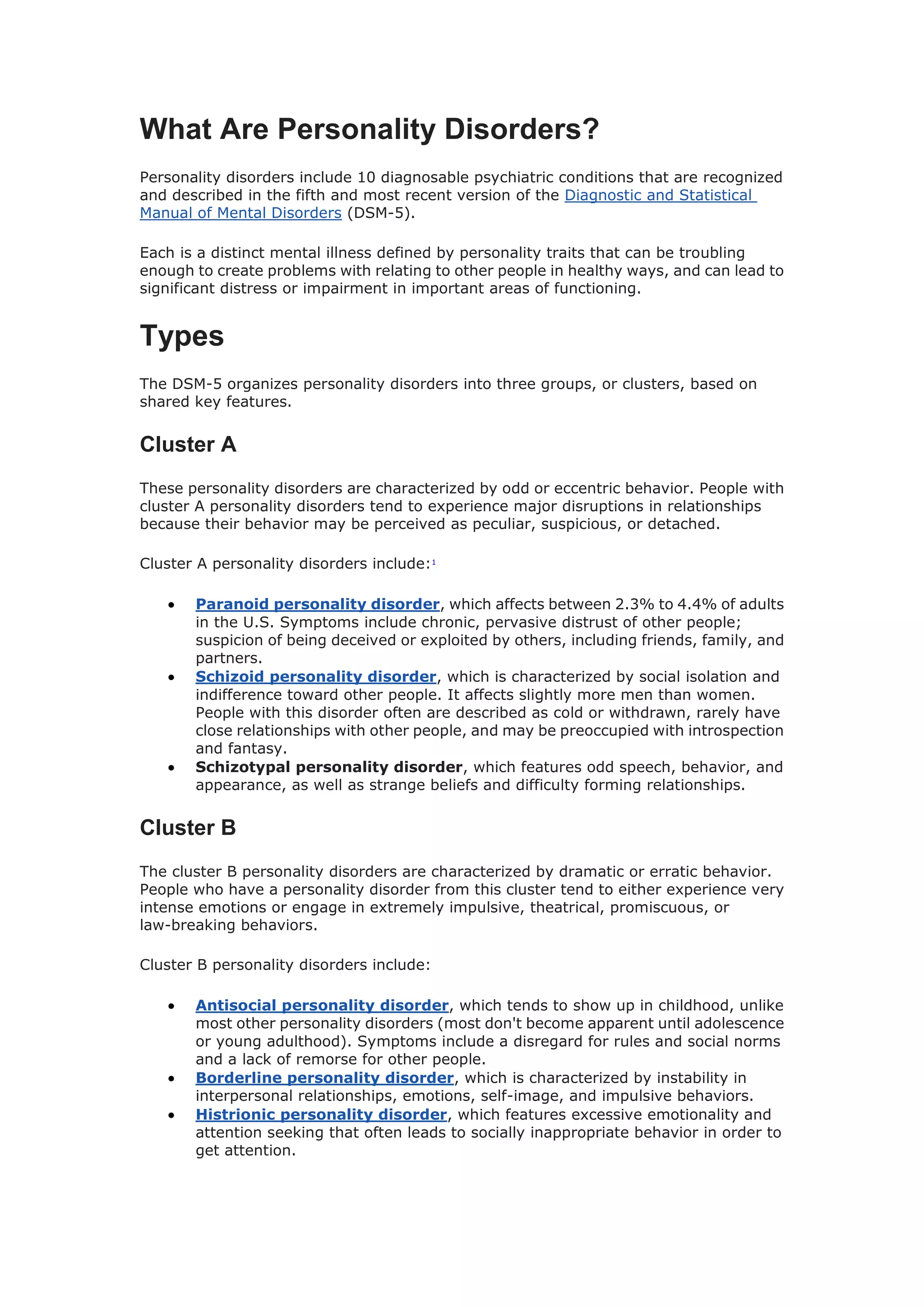 What Are Personality Disorders.doc